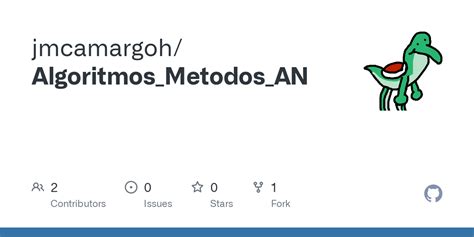 GitHub Jmcamargoh Algoritmos Metodos AN