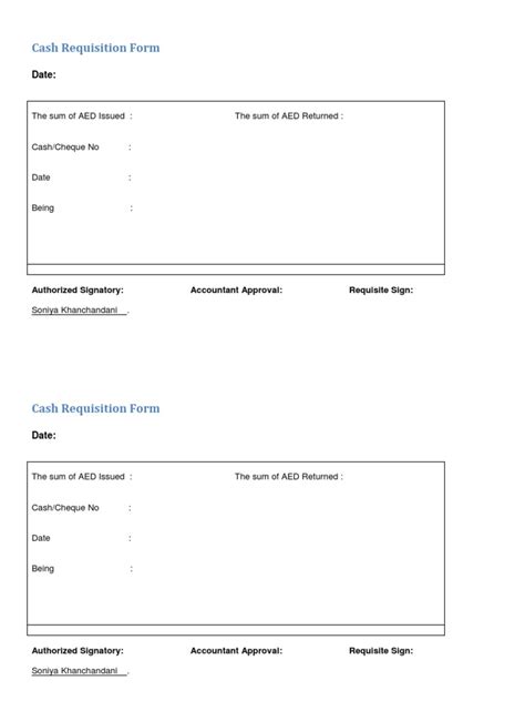 Cash Requisition Form Pdf Finance And Money Management