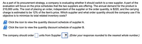 Solved The Total Annualized Ordering Costs For This Optimal