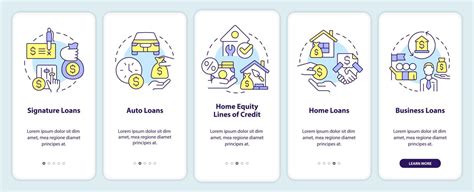 Loans Types Onboarding Mobile App Screen Banking Service Walkthrough 5
