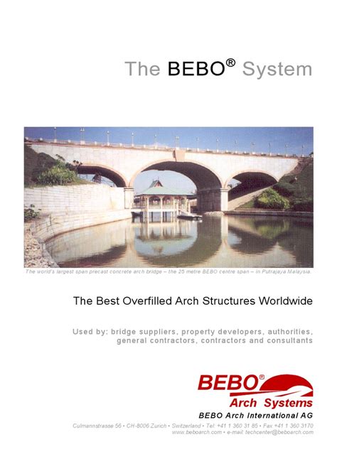 Bebo Arch System The Best Overfilled Arch Structures Worldwide Pdf