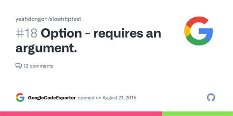 Option Requires An Argument Issue 18 Yeahdongcn Slowhttptest