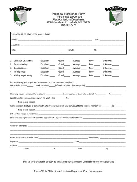 Fillable Online Reference Form Template Fax Email Print Pdffiller
