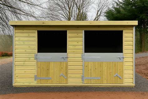 Double Mini Stable Pent 2 X 8ft Stables