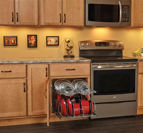 Rev A Shelf 5CW2 2122SC Classic 22 Two Tier Steel Wire Pull Out Pantry And Cabinet Organizers