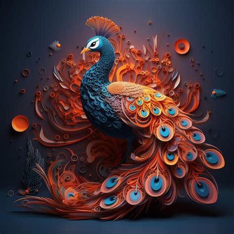 Orange Peacocks Peacock Feathers Border Bilder Stock Fotos And Videos