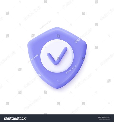 Shield Check Mark Icon D Vector Stock Vector Royalty Free Shutterstock
