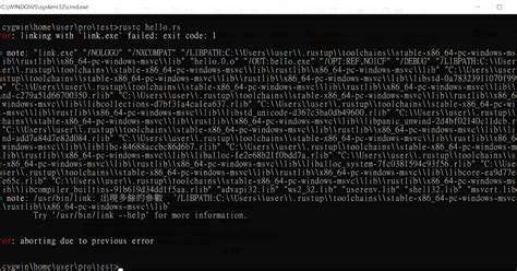 記錄用 1060719 Rust Error Linking With `linkexe` Failed Exit Code 1