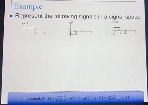Solved Example Represent The Following Signals In A Signal Chegg Com