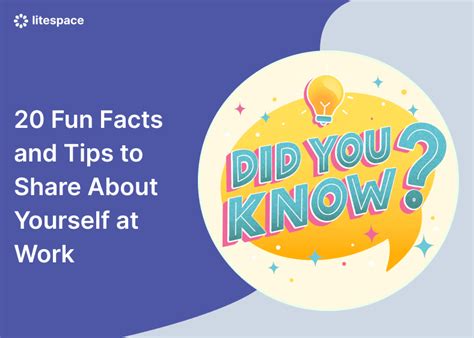 20 Fun Facts And Tips To Share About Yourself At Work