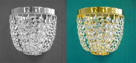 Impex Essen Strass Crystal Wall Light Polished Nickel Or Gold Plated