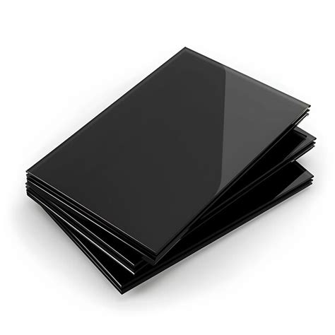 Plexiglass Card Stock Com Superfície Brilhante Black Card Stock C Clean