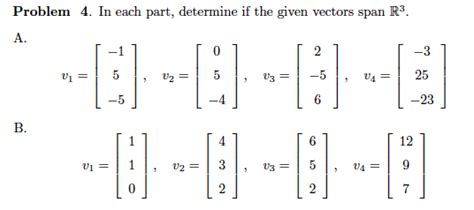 Solved Problem 4 In Each Part Determine If The Given