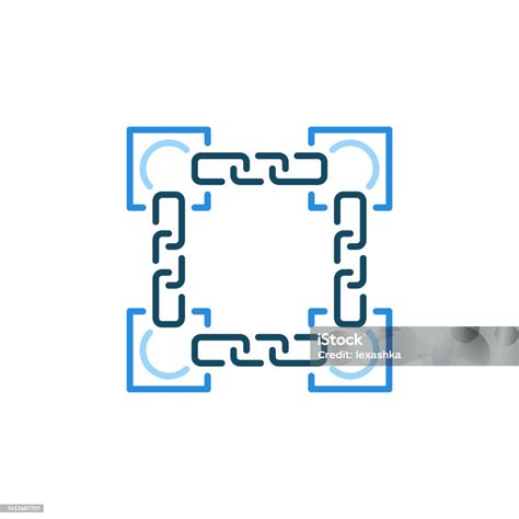 Ikon Biru Konsep Blockchain Tanda Blok Rantai Vektor Ilustrasi Stok Unduh Gambar Sekarang Istock