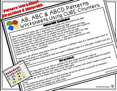 Ab Abc And Abcd Cube Patterns Math Patterns Abc Patterns Addition