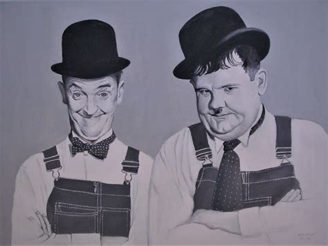 Stan Laurel And Oliver Hardy Realistic Art Foundmyself