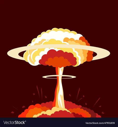 An Atomic Explosion Royalty Free Vector Image Vectorstock