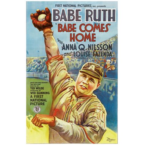 Babe Ruth Babe Come Home Movie Poster Etsy