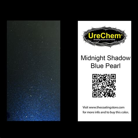 Midnight Shadow Blue Pearl Color Chip Sample Swatch