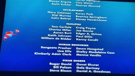 Finding Nemo End Credits Closing