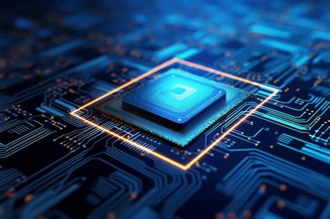 Premium Ai Image A Close Up Of A Microchip On A Computer Circuit