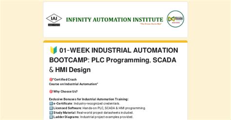 Infinity Automation Institute On Linkedin Registration Form Crash Course Series 03 On