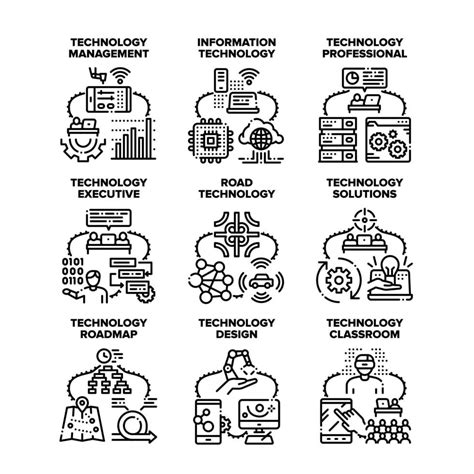 Technology Solution Set Icons Vector Illustrations 17607244 Vector Art