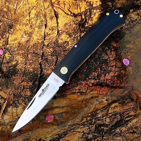 Watchman Brother 1502 Floding Knife 440c Blade G10 Brass
