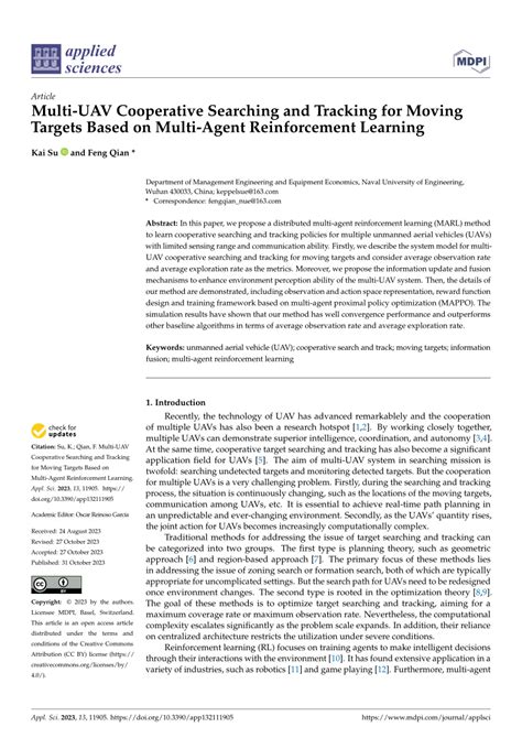 Pdf Multi Uav Cooperative Searching And Tracking For Moving Targets
