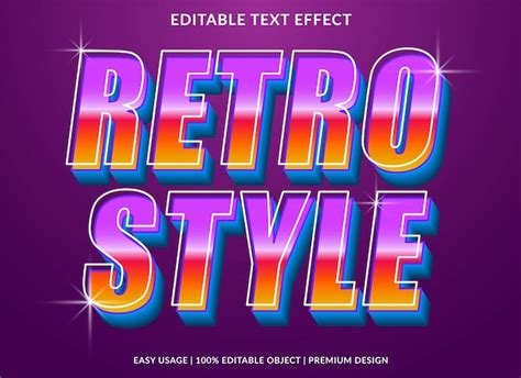 Premium Vector Retro Text Effect