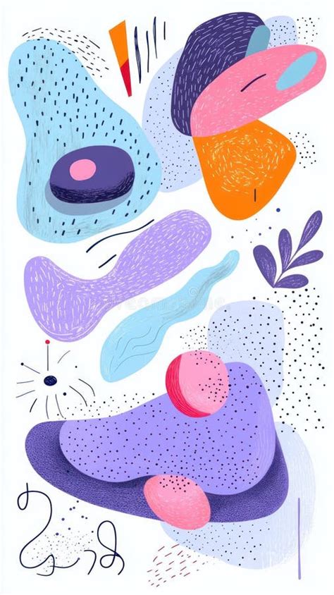 Abstract Shapes And Colors In A Playful Composition Showcasing Modern