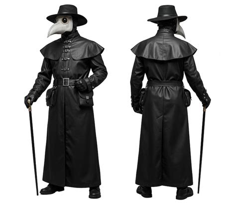 Leather Plague Doctor Coat Gothic Renaissance Costume Etsy