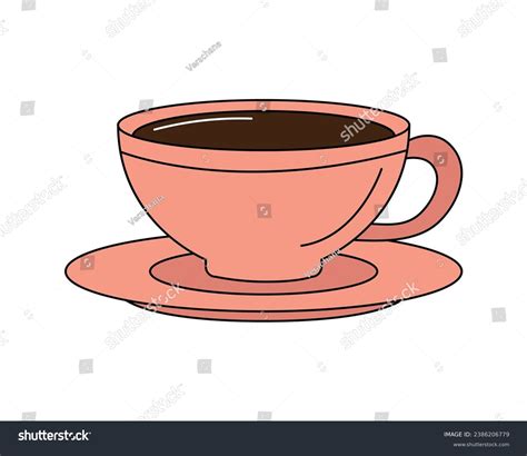 Tea Cup Plate Line Art Images Stock Photos D Objects