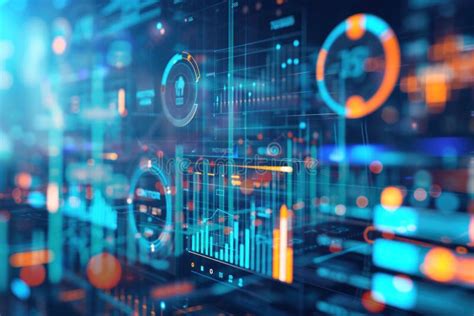 Abstract Technology Digital Background Data Analytics With Ai For