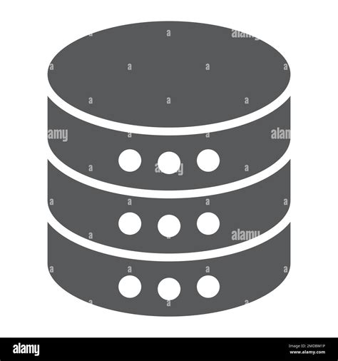 Database Glyph Icon Data And Analytics Server Sign Vector Graphics A Linear Pattern On A