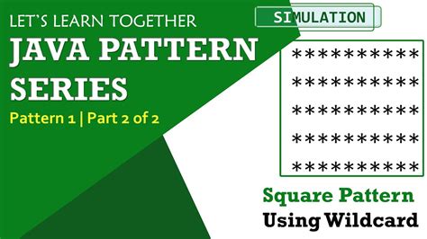 Java Pattern 1 22 Create A Square Pattern Using Wildcard In