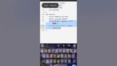 Cprogram Array Of A Structure Shorts Avi Youtube