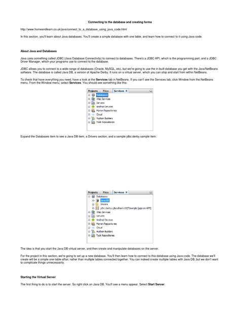 Sql And Java Connection Complete Version Pdf Database Index