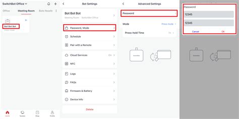 How To Set Up A Password For The Bot Switchbot Help Center