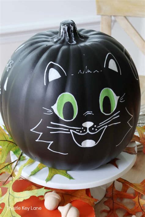 How To Make A Black Cat Pumpkin Thistle Key Lane