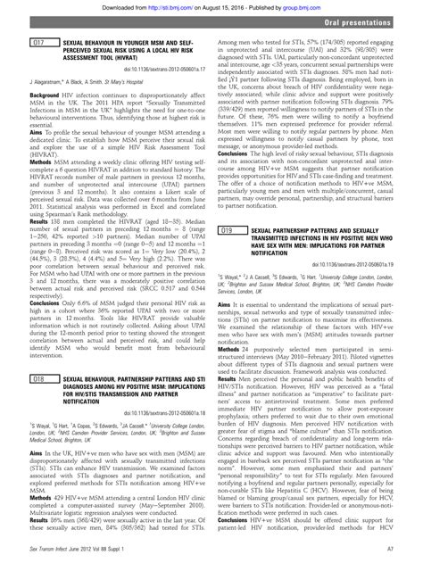 Pdf Sexual Partnership Patterns And Sexually Transmitted Infections In Hiv Positive Men Who