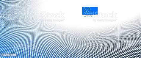3d 원근 벡터 추상적 배경의 파란색과 회색 점 점선 패턴 멋진 디자인 과학 기술의 웨이브 스트림 또는 광고를위한 비즈니스 빈 템플릿 3차원 형태에 대한 스톡 벡터 아트 및