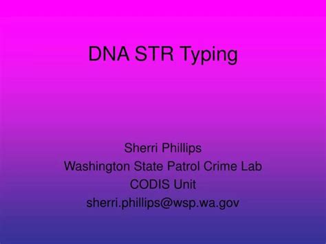Ppt Dna Str Typing Powerpoint Presentation Free Download Id 1135647