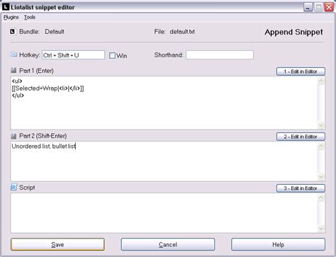 Lintalist Text Expander Snippet Manager Supporting Searchable