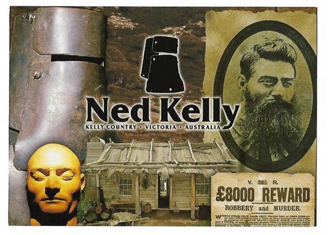 Ned Kelly Bushranger Kelly Country Victoria Australia Postcard