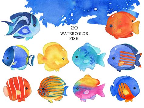 Tropical Fish Watercolor