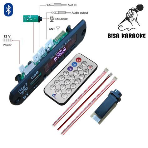Mp3 Kit Modul Bluetooth Versi 5 0 Usb Aux Fm Ridio Plus Karaoke 12v Suara Jernih Lazada Indonesia