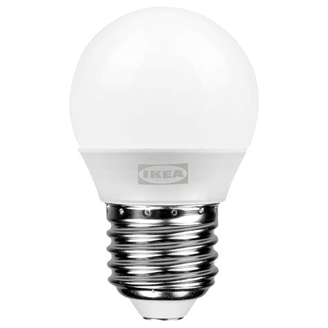 Solhetta Led Bulb E27 470 Lumen Globe Opal White Ikea