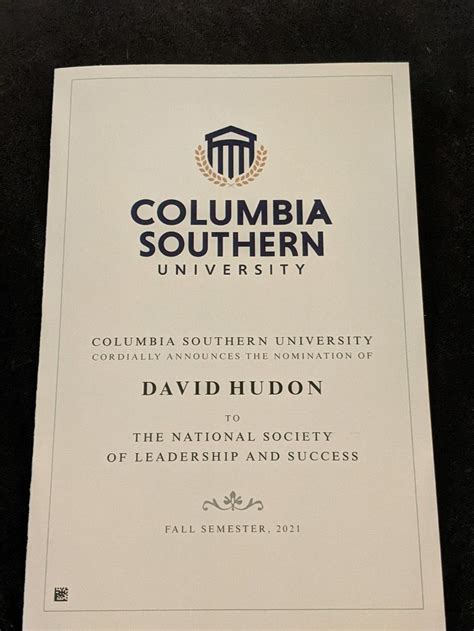David Edmund Hudon On Linkedin Thank You Columbia Southern University