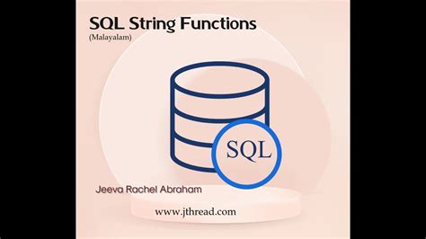 Sql String Functionsmalayalam Youtube